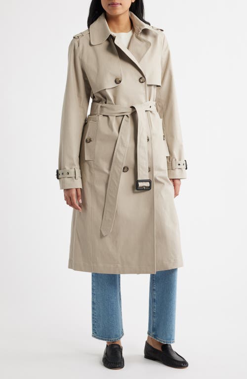 BERNARDO Bernardo Belted Stretch Cotton Trench Coat